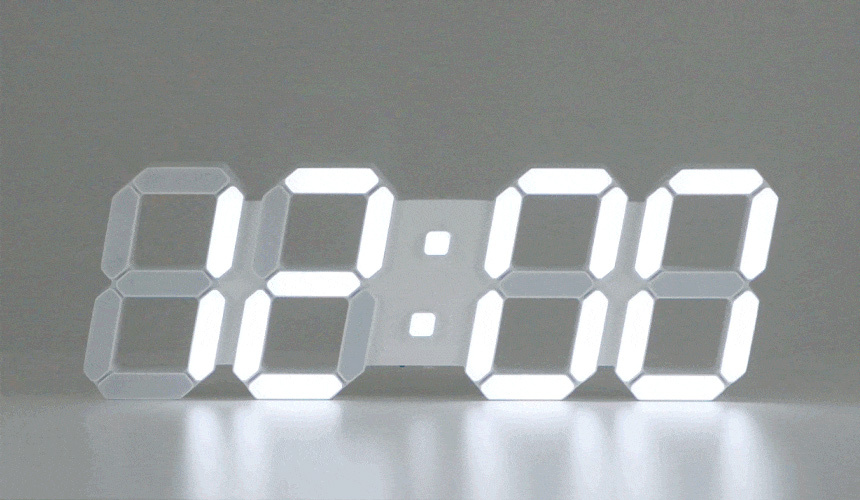 플라이토 코드리스 무선 인테리어 3D LED 벽시계 38cm | 한샘...